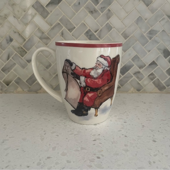 Pottery Barn Santa Mugs